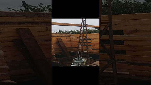 Самодельный мини кран для строительства бани