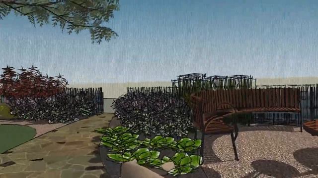 Дизайн сквера у многоэтажек