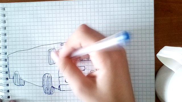 Как нарисовать автобус ЛиАЗ 677