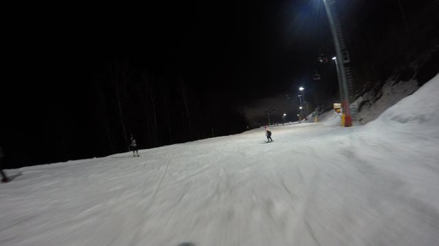 2024-03-03. Сочи. Красная поляна. Вечернее катание. Красная поляна (синяя)