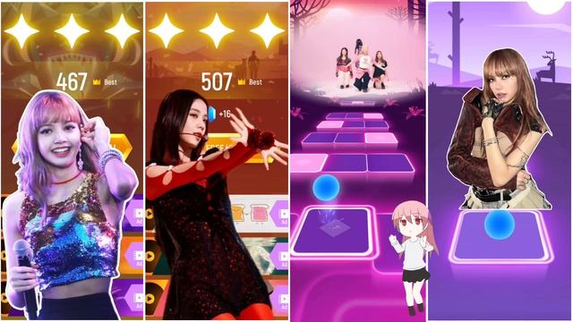 LISA SWALLA JISOO FLOWER FIFTY FIFTY CUPID SPEED UP BLACKPINK PINK VENOM Tiles Hop .mp4