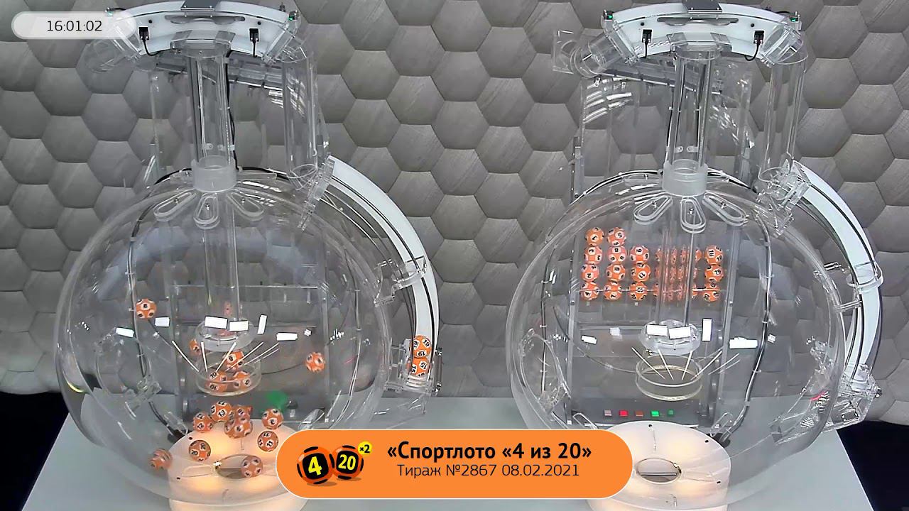 Столото представляет | Лотерея «Спортлото «4 из 20». Тираж № 2867 от 08.02.2021 г.