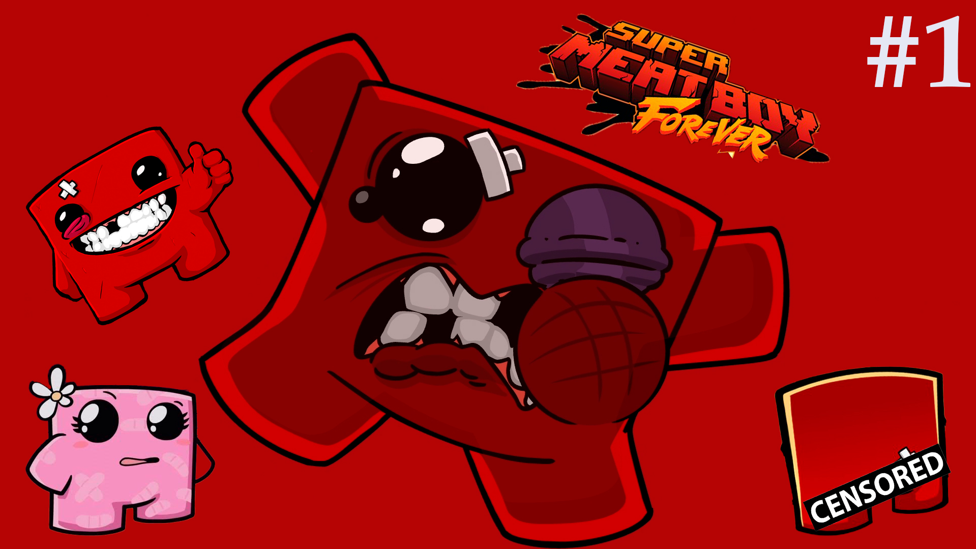 ШОК ! С голой попой на пилу! Super Meatboy Forever,gameplay