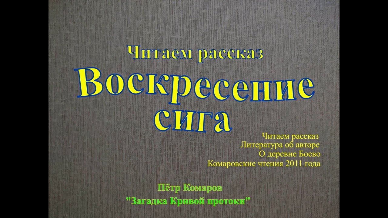 Читаем рассказ Воскресение сига Автор рассказа Пётр Комаров