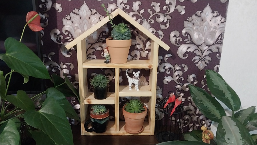 Декоративная полка из дерева своими руками