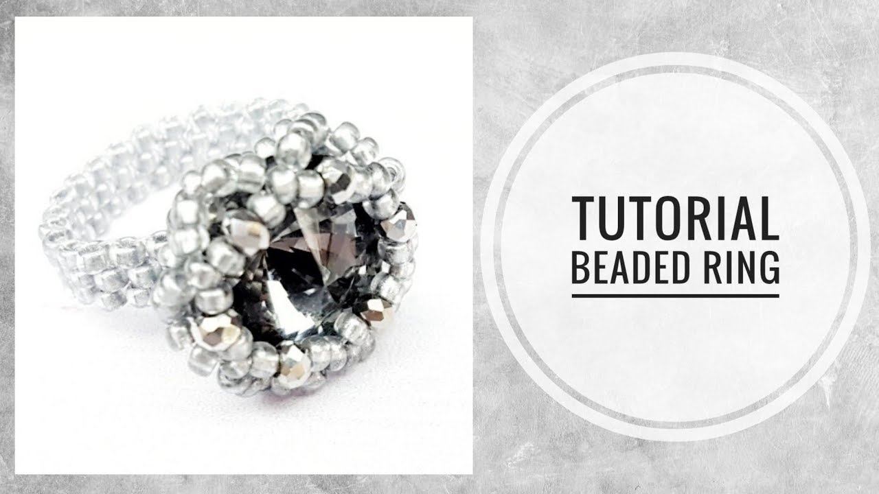 #МК - Кольцо из риволи и бисера | #Tutorial - Ring of Rivoli and beads