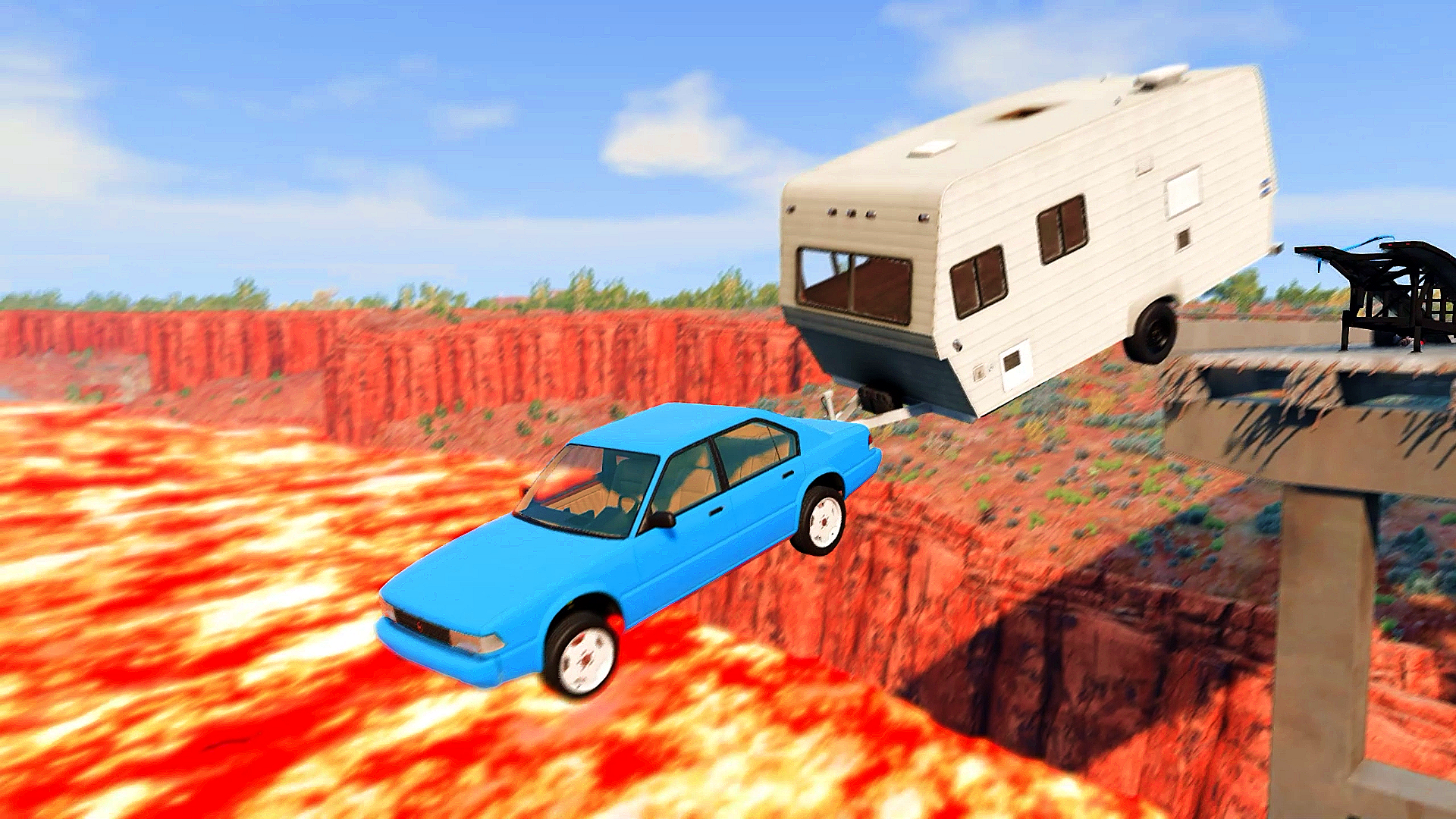 ЭКСТРЕМАЛЬНЫЕ ПРЫЖКИ ЧЕРЕЗ ЛАВУ