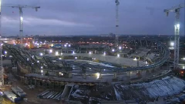 Лондонский велотрек. Процесс строительства.