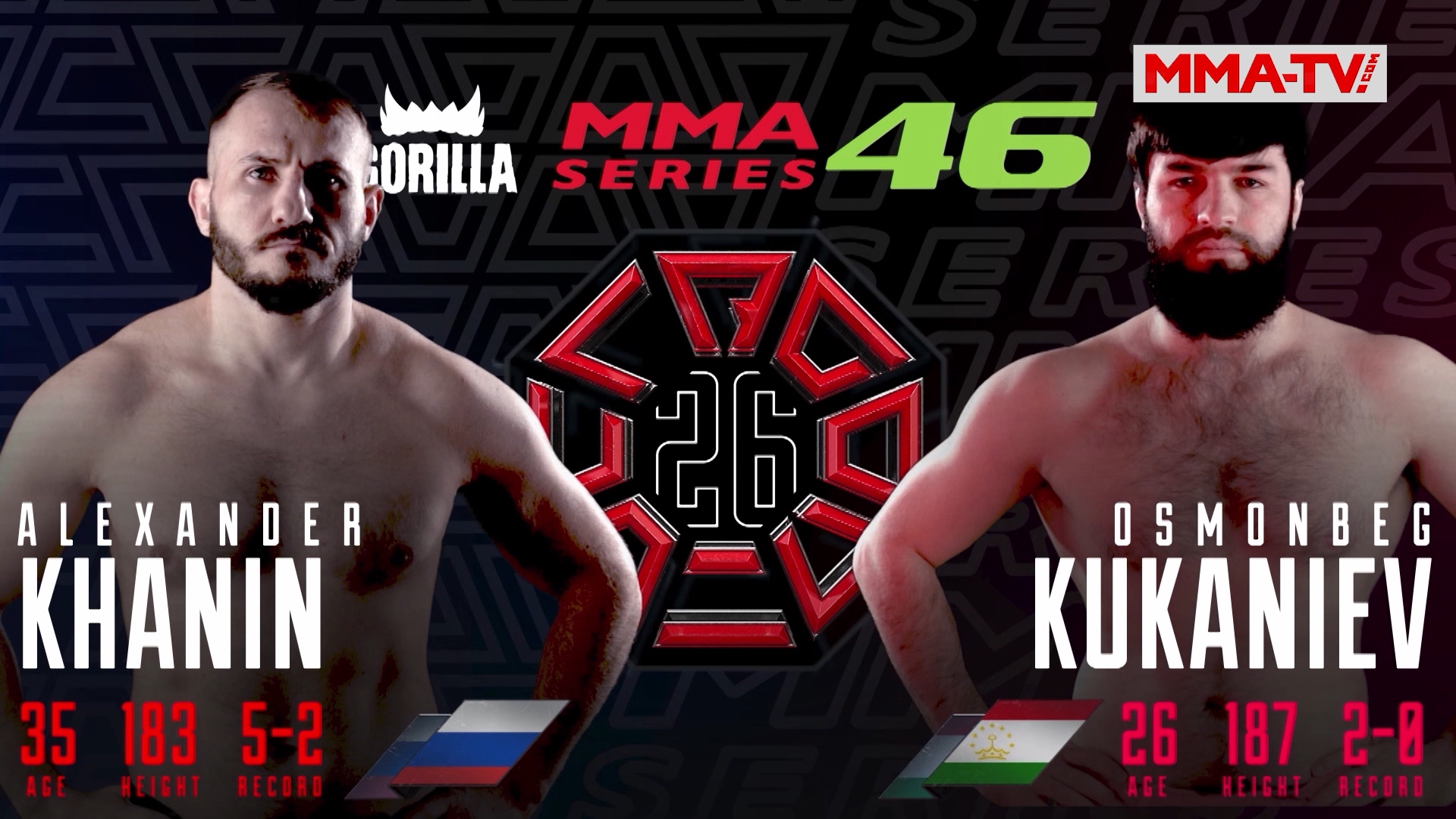 ГОРИЛЛА ММА СЕРИЯ-46: OCTAGON 26 | Александр Ханин (Россия) - Осмонбег Куканиев (Таджикистан)