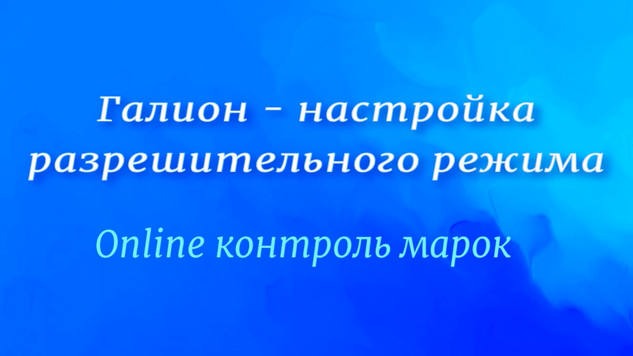 Настройки Галиона для работы с "Разрешительным режимом"