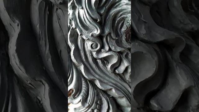 Скульптура льва. Промежуточные моменты. Лепка скульптуры в пластилине.