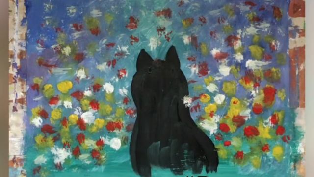 Черный котик. Уроки рисования для малышей и родителей, закрытый клуб.