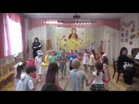 Осенняя сценка грибочки и зайчик. Средняя группа