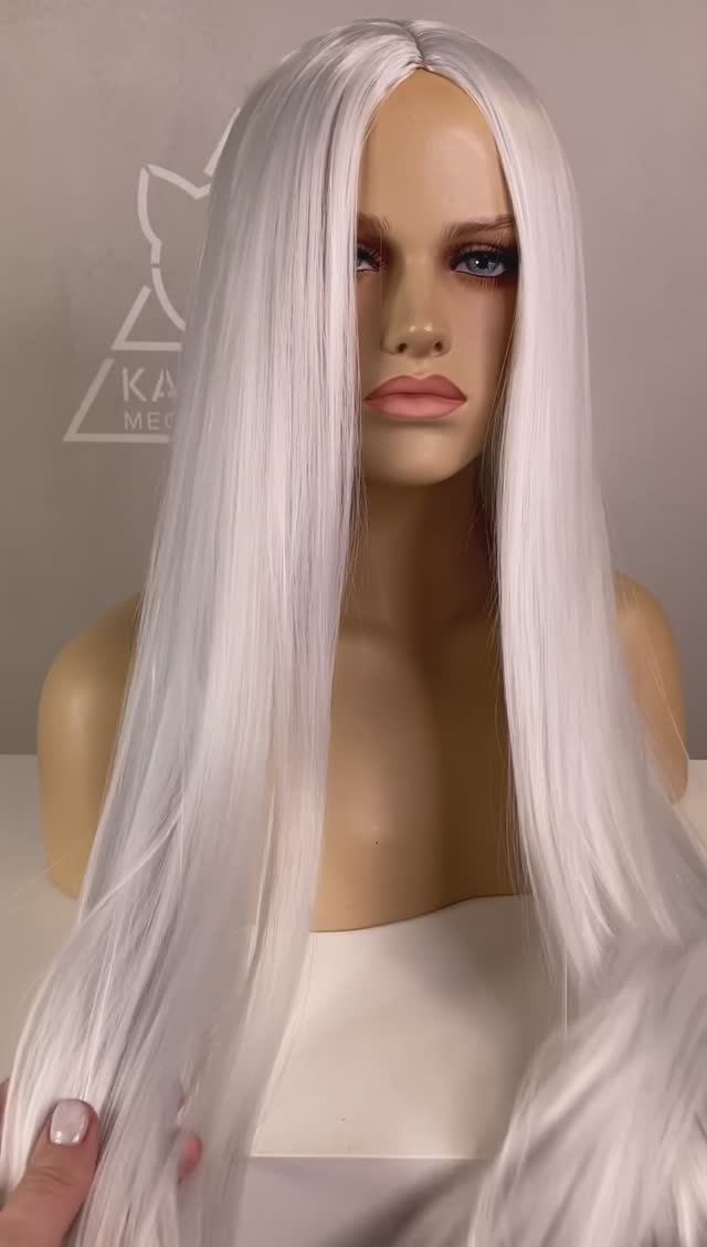 Длинные белые волосы. Метровые волосы. Белый цвет волос