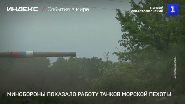 Минобороны показало работу танков морской пехоты