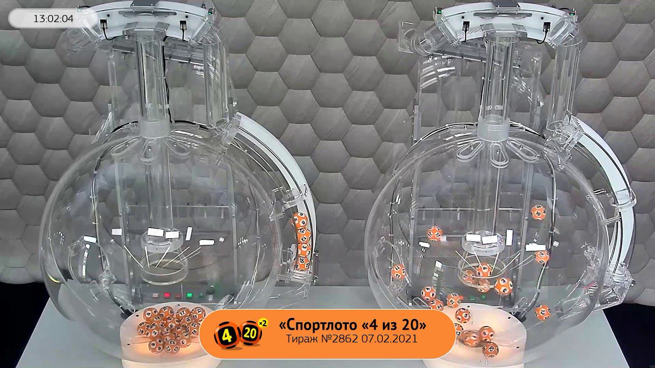 Столото представляет | Лотерея «Спортлото «4 из 20». Тираж № 2862 от 07.02.2021 г.