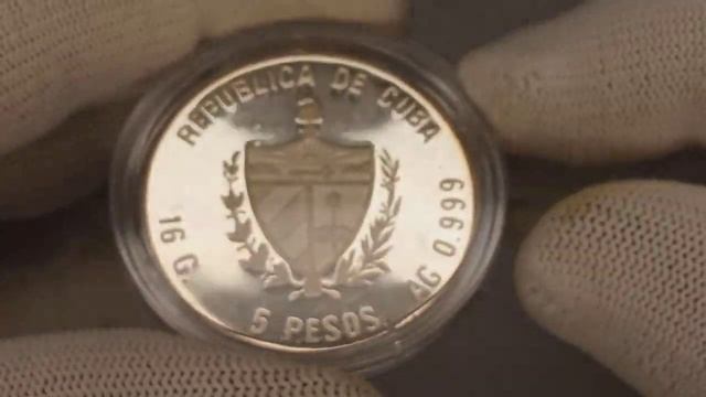 Куба 5 песо, 1989 года.