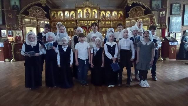 Поздравление с праздником Благовещения Пресвятой Богородицыучащихся воскресной школы храма Вознесени