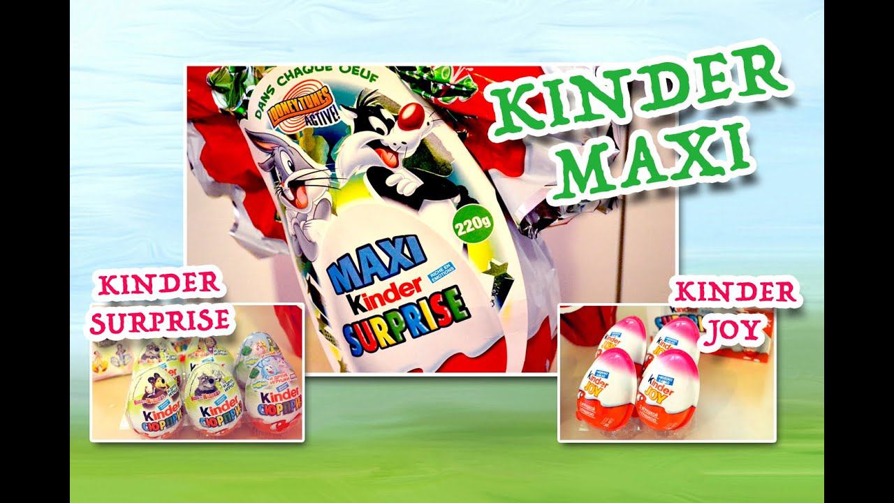 Киндер Сюрприз Макси Луни Тюнз Маша и Медведь Kinder MAXI Looney Tunes 220g Masha and Bear