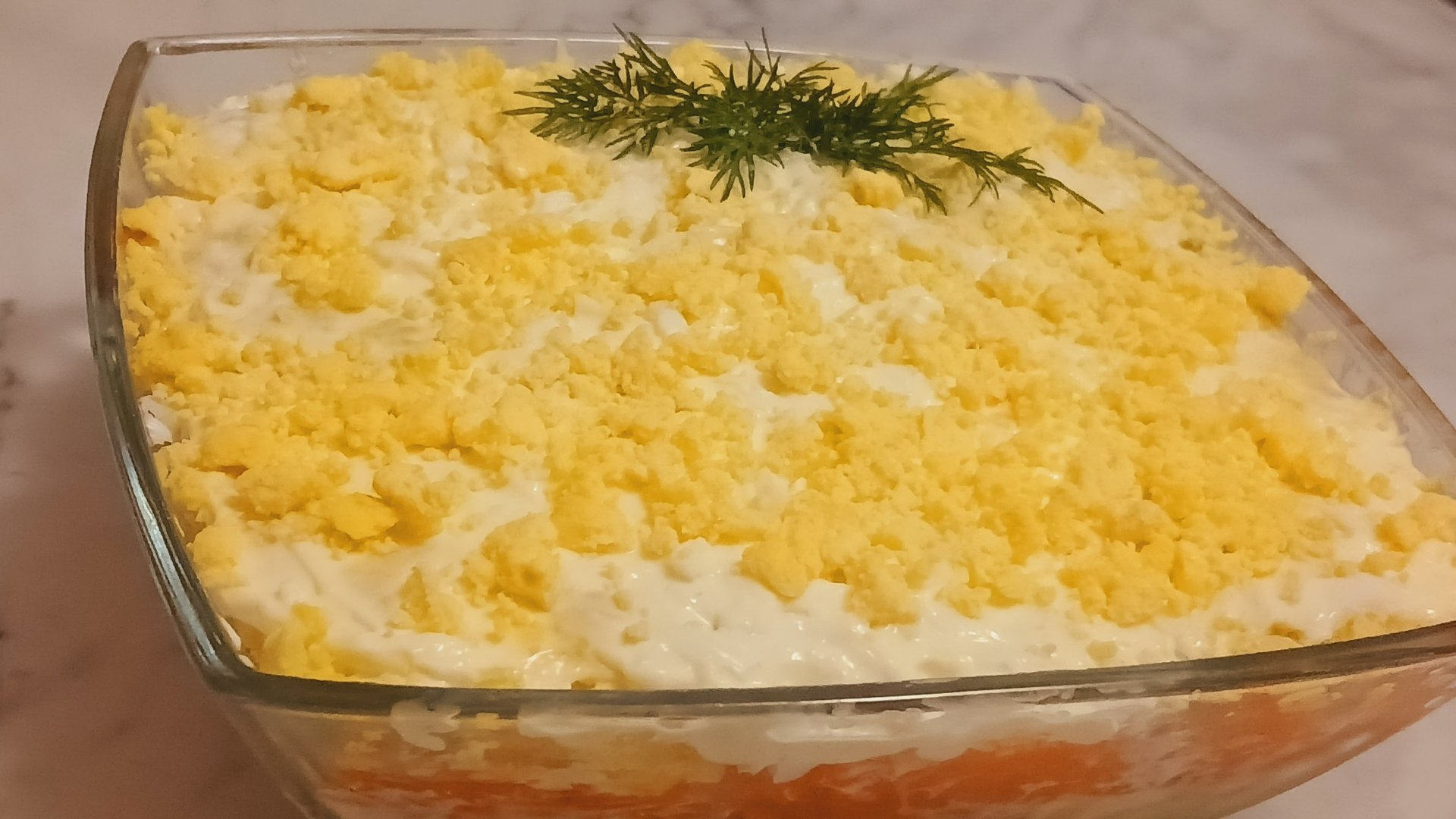 Салат мимоза.