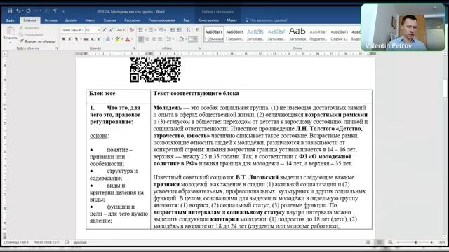 Молодежь как социальная группа. Зан. 45 (социальная сфера). ДВИ на юрфак МГУ.