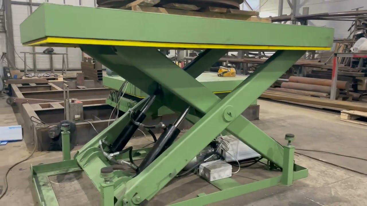 Гидравлический одноножничный подъемный стол