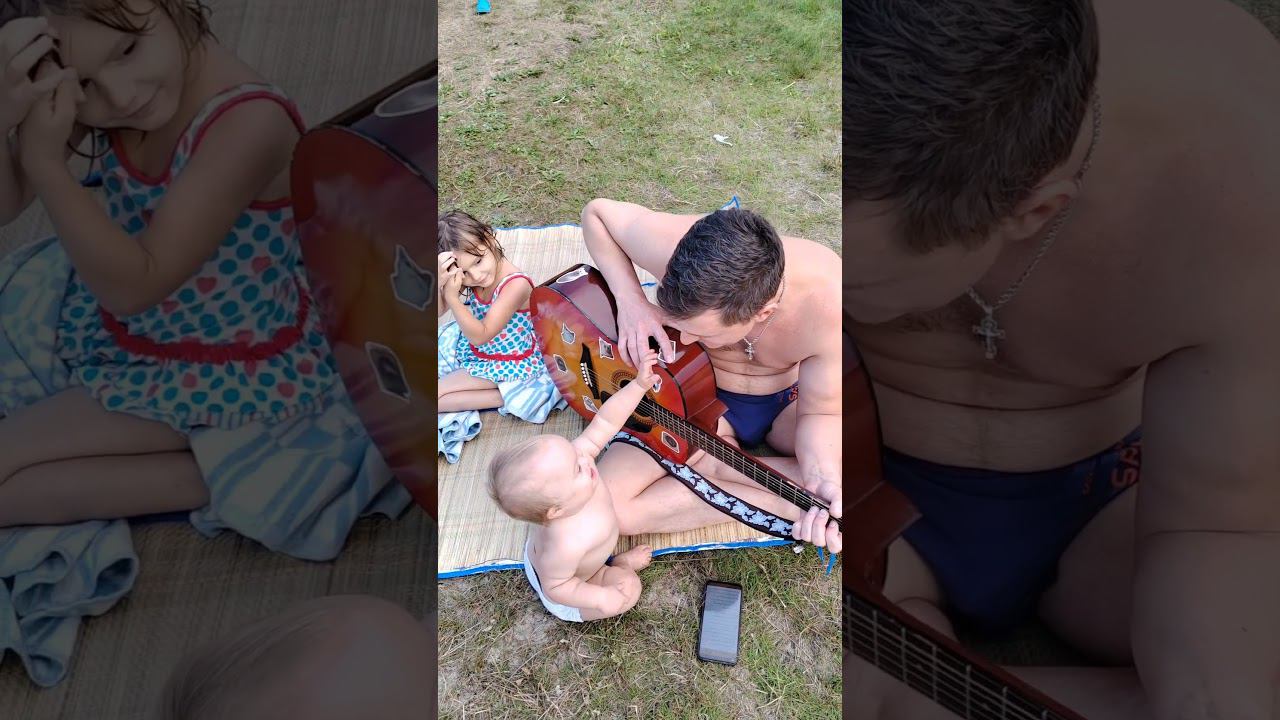 Наше вдохновение #папавова #супернастуся #папаможет #гитара #солнечныймалыш #синдромдауна #папаможет