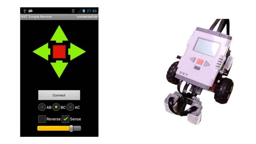 Радиоуправление ЛЕГО-роботом со смартфона NXT Simple  Remote