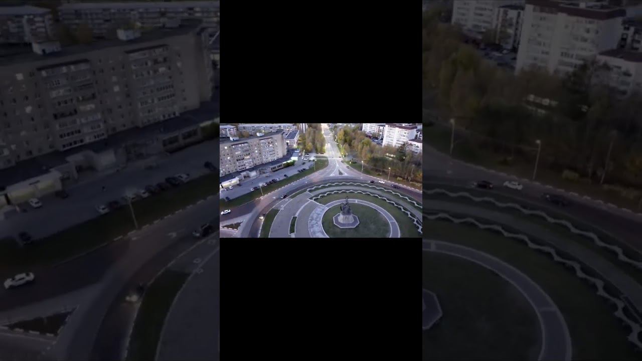 Полет на DJI mini 2 памятник основателям города