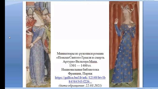 АК ЕВРОПЕЙСКИЙ ЖЕНСКИЙ КОСТЮМ XIV ВЕКА. ГОТИКА