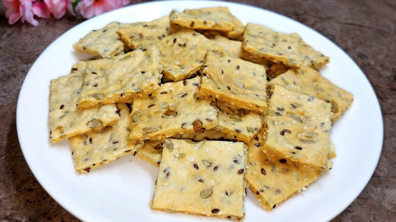 Самое вкусное и полезное Зерновое печенье. Зерновые крекеры с семечками.